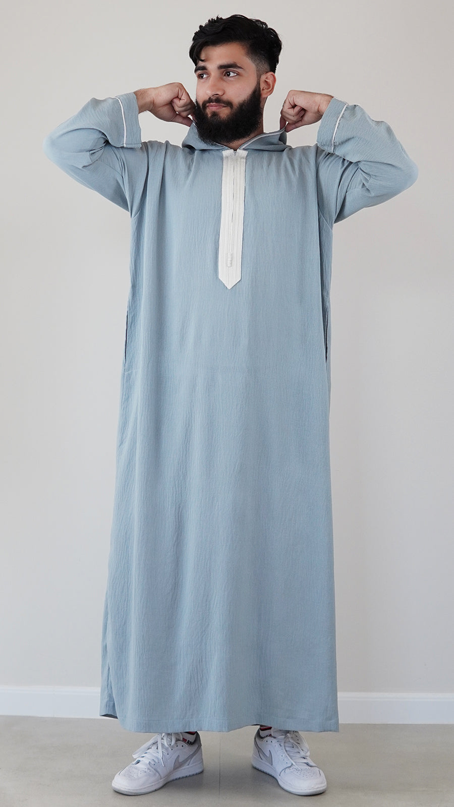 Long Sleeve Sky Blue - Thobe – HudHudThobes